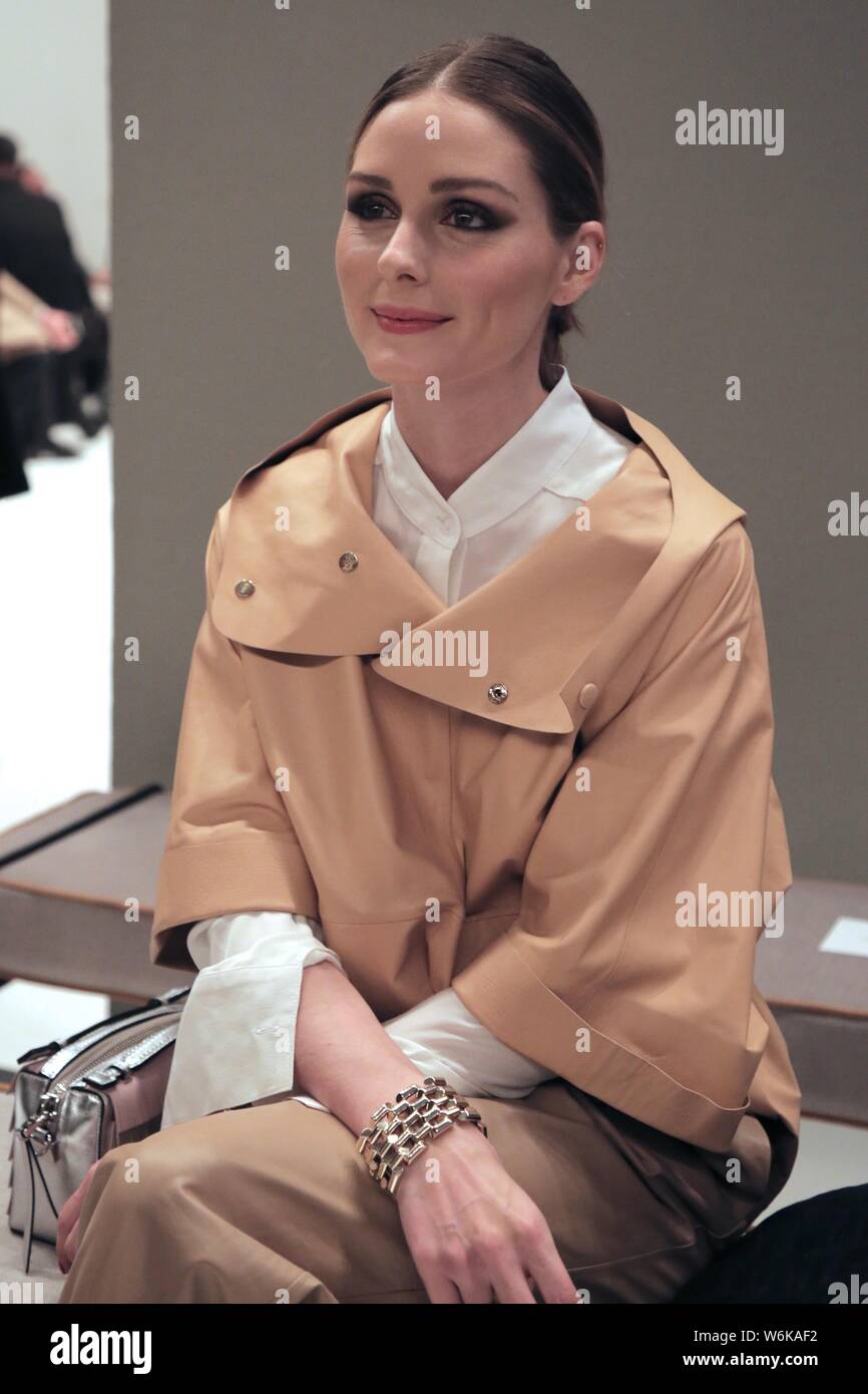 American model Olivia Palermo arrives for the Tod's fashion show during ...