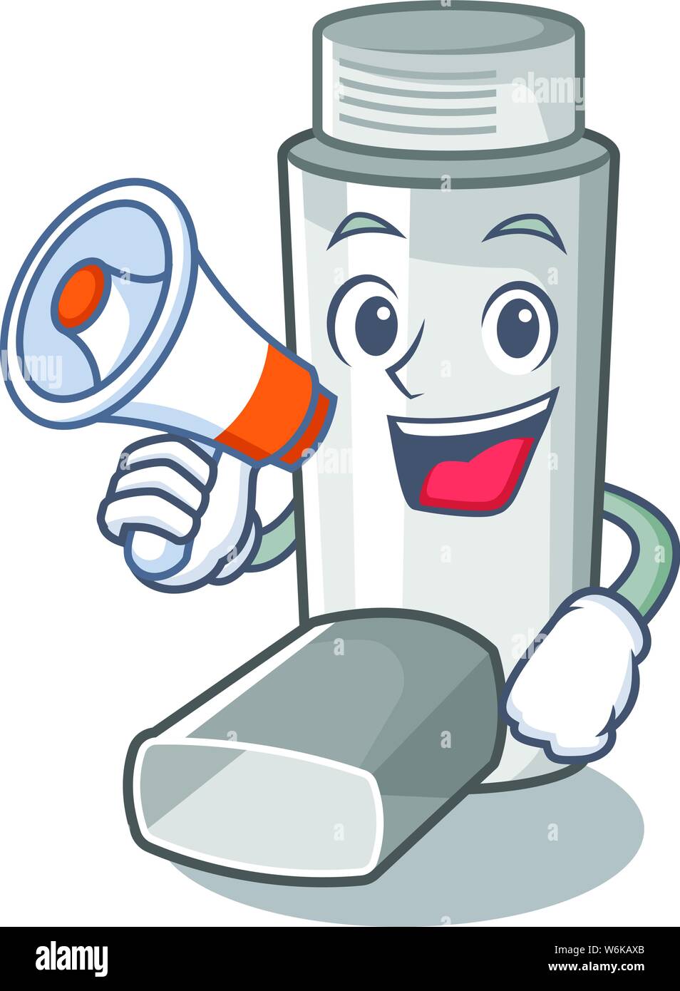 With megaphone asthma inhaler in the cartoon shape Stock Vector Image ...