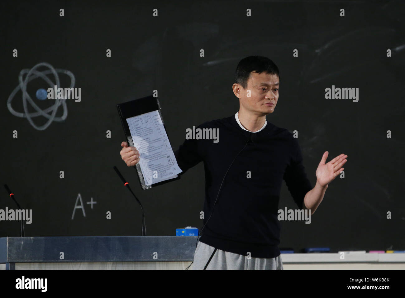 Jack Ma Yun, Chairman of Alibaba Group, gives a lesson to rural ...