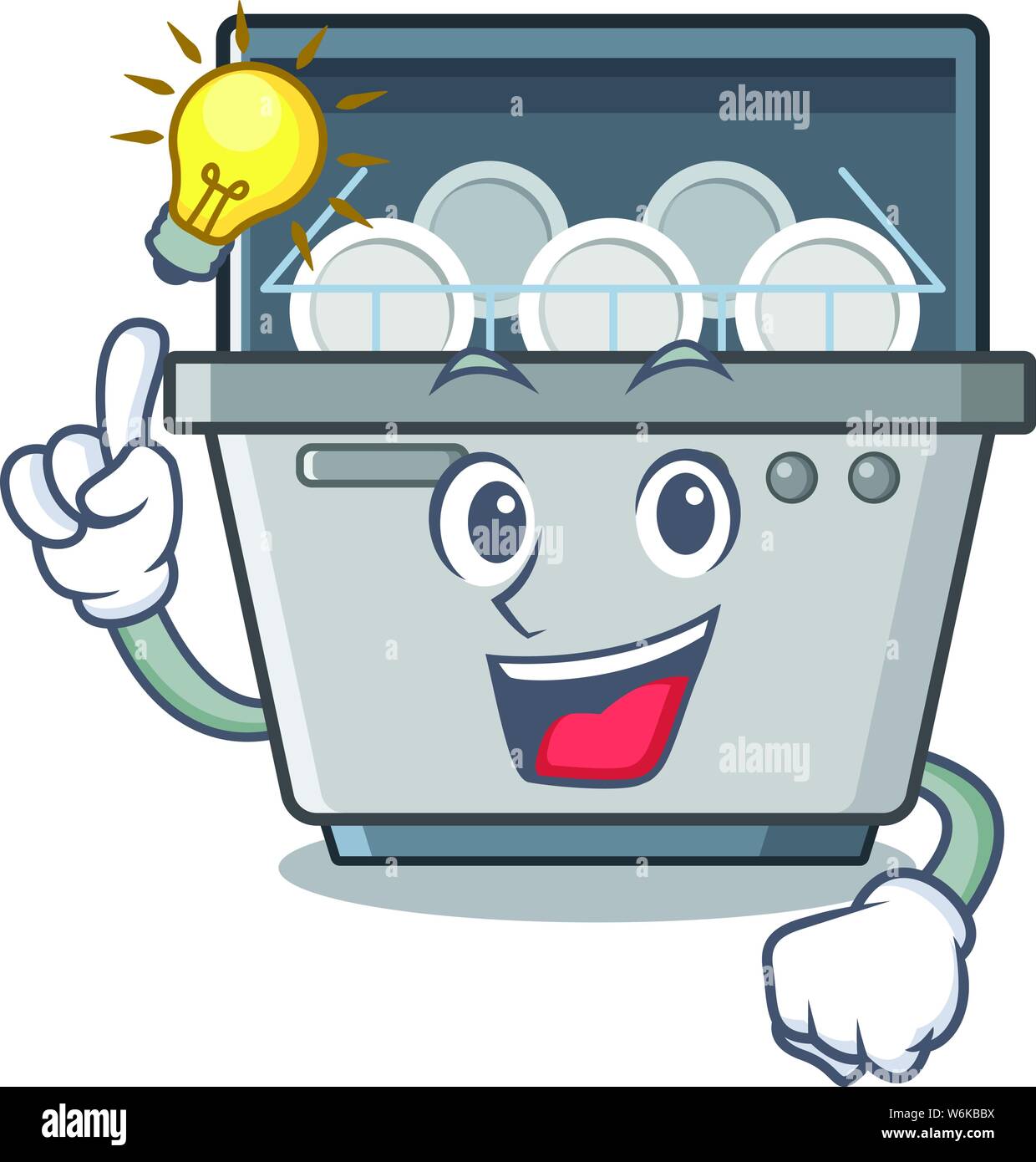 Have an idea dishwasher machine next to cartoon stove Stock Vector ...