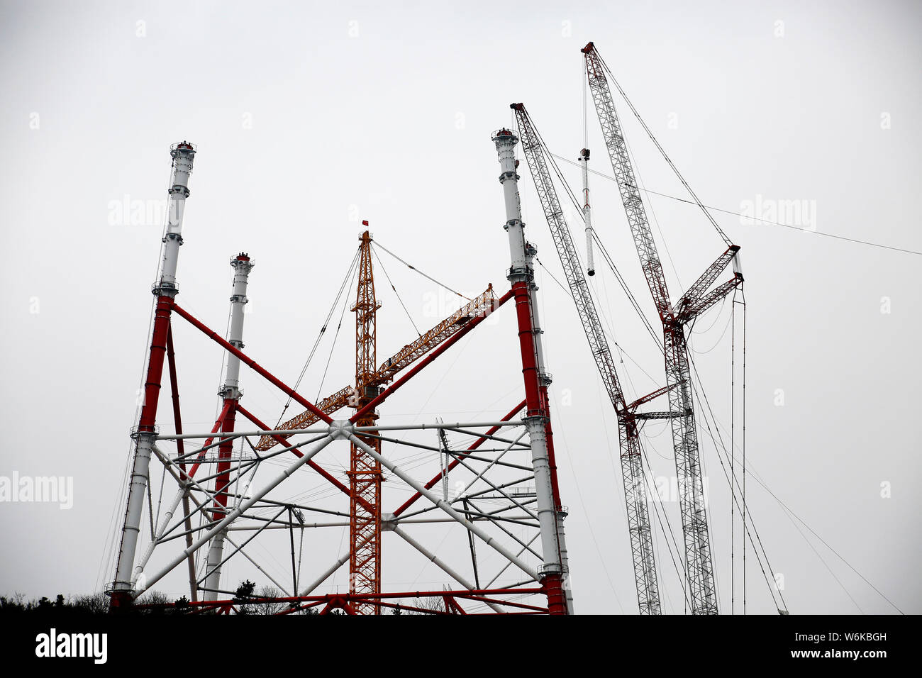 View of the world's highest electricity pylon, also known as a ...