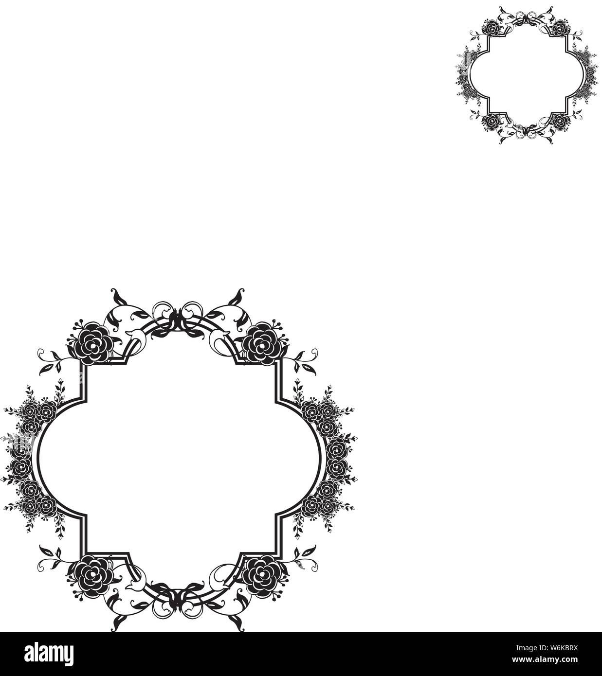 Beautiful wreath frame, various shape frame unique, decoration border ...