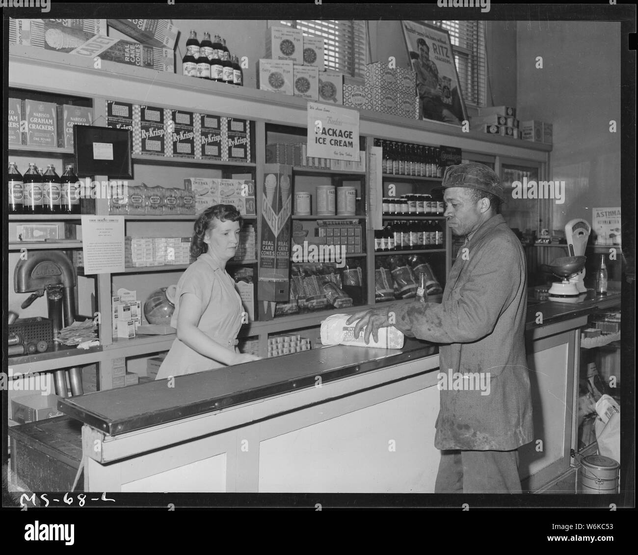 Buying loaf of bread at company store frick coal company hi-res stock ...