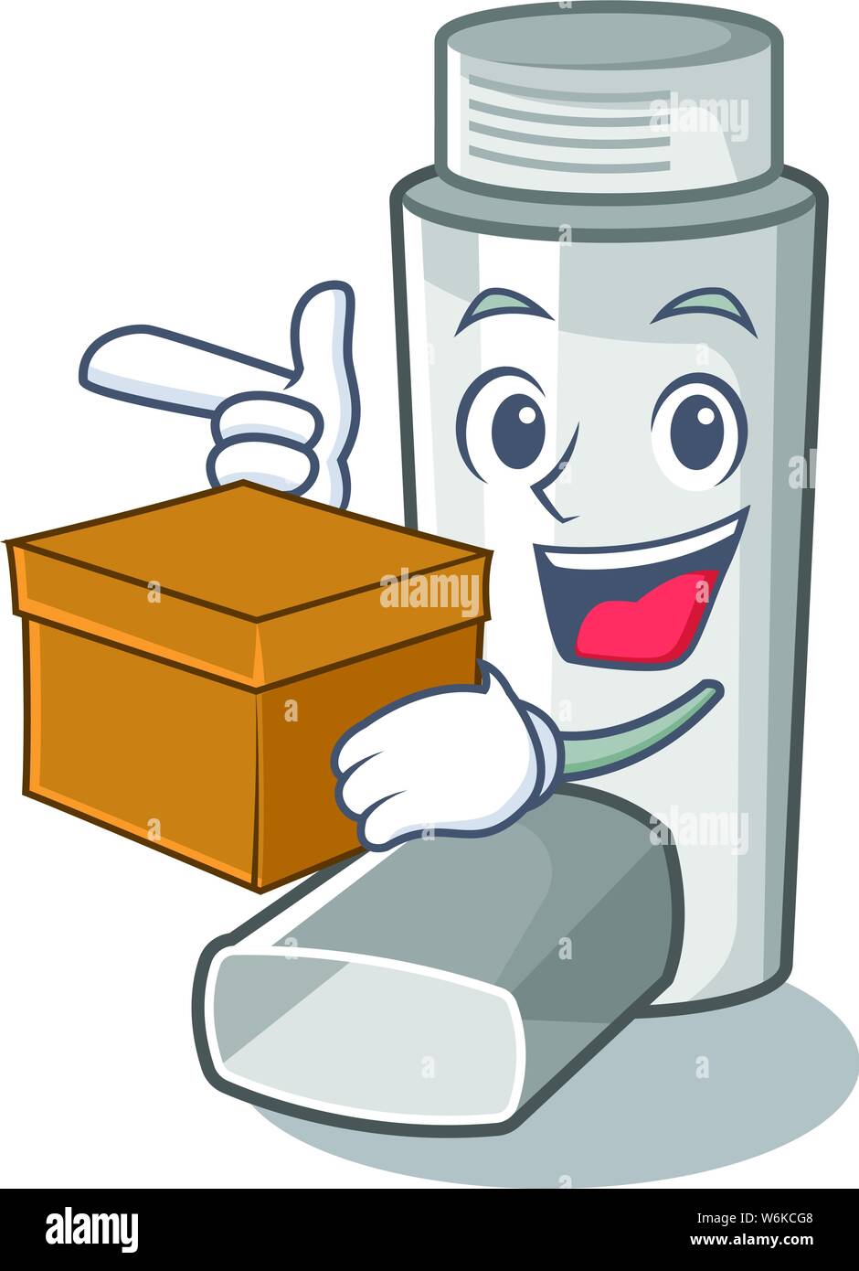 With box asthma inhalers in cartoon medicine box Stock Vector Image ...