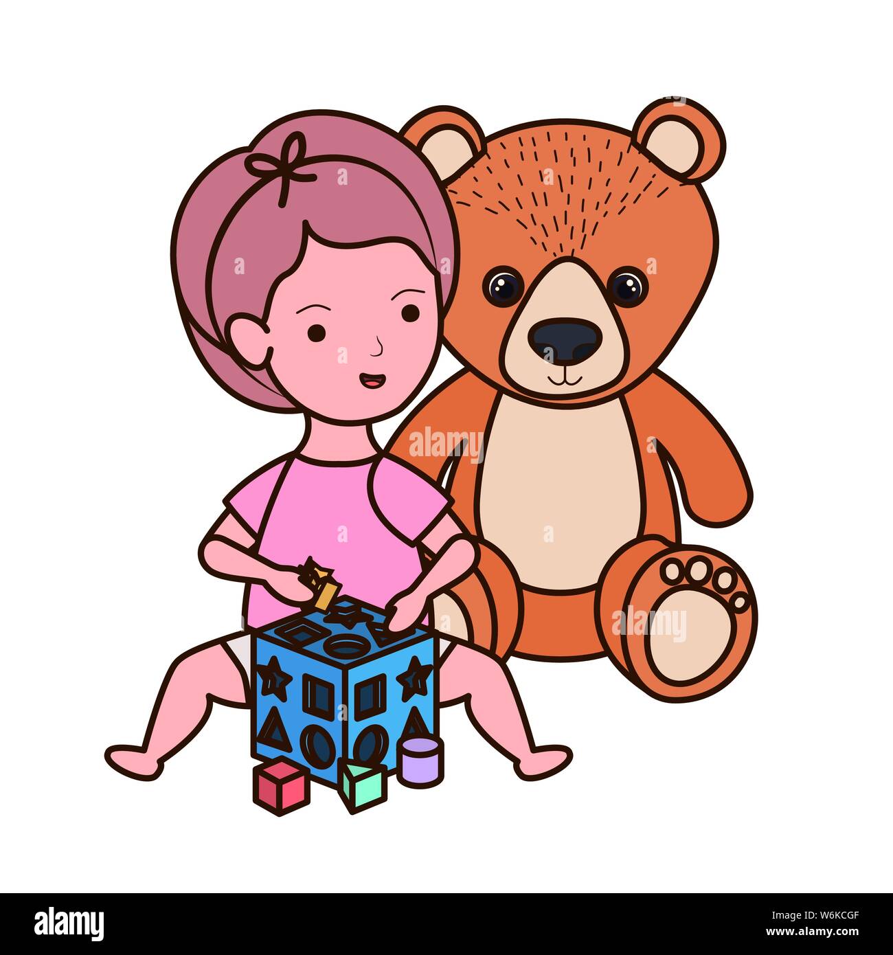 Isolated baby girl design vector illustration Stock Vector Image & Art ...