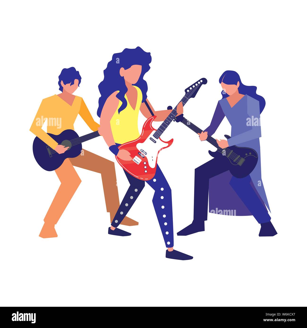 musicians people playing instrument orchestra design vector ...