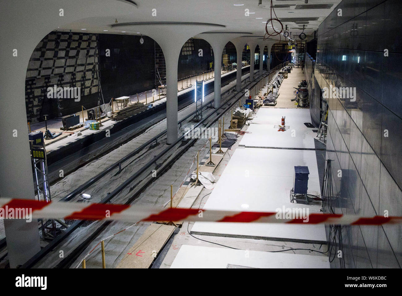 Berlin, Germany. 01st Aug, 2019. A barrier tape secures the ...