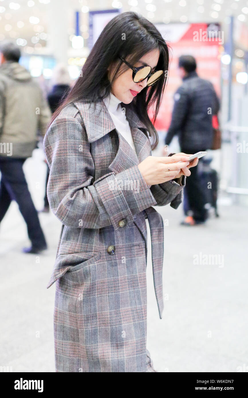 Chinese actress Li Bingbing is pictured at the Beijing Capital ...