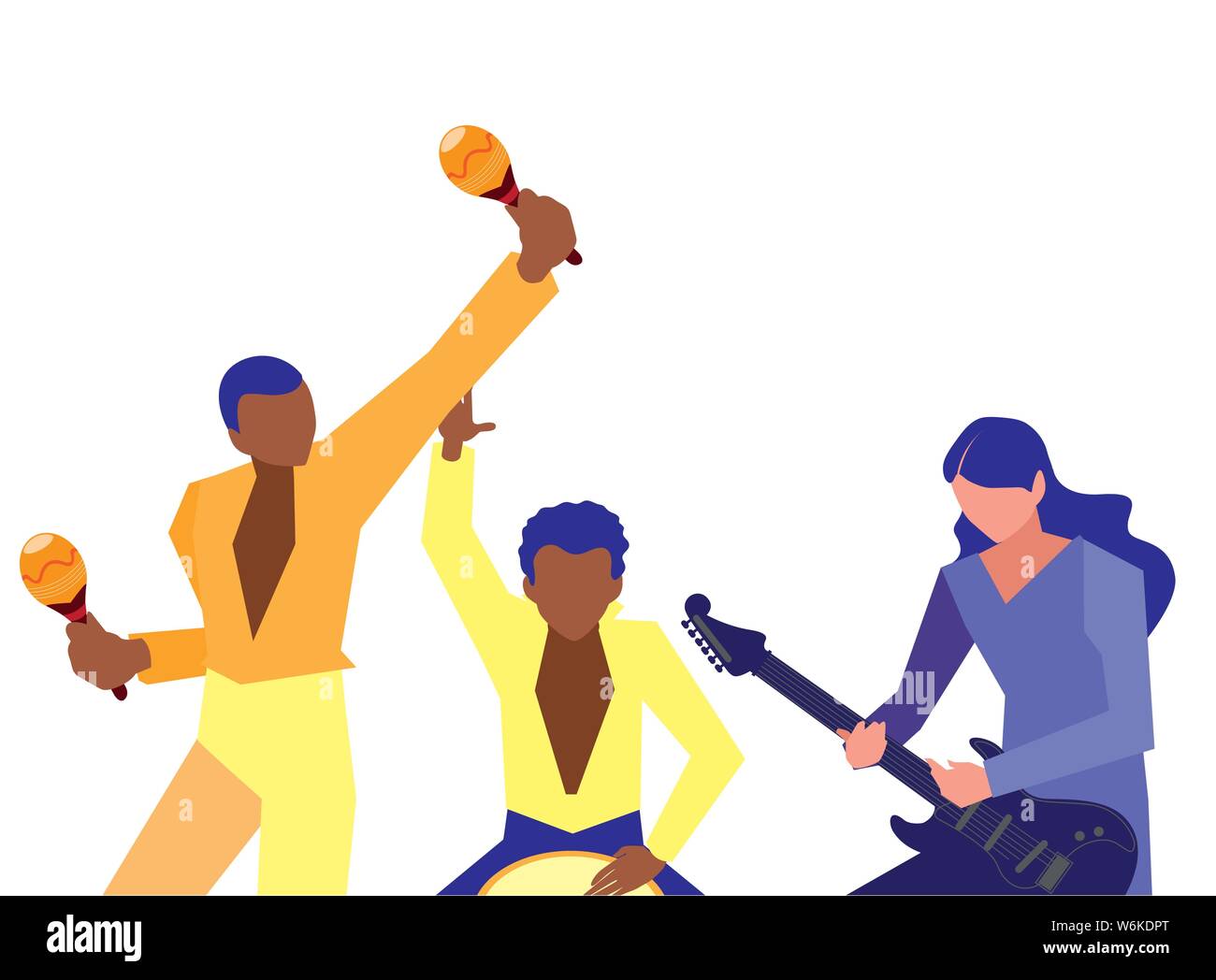 musicians people playing instrument orchestra design vector ...