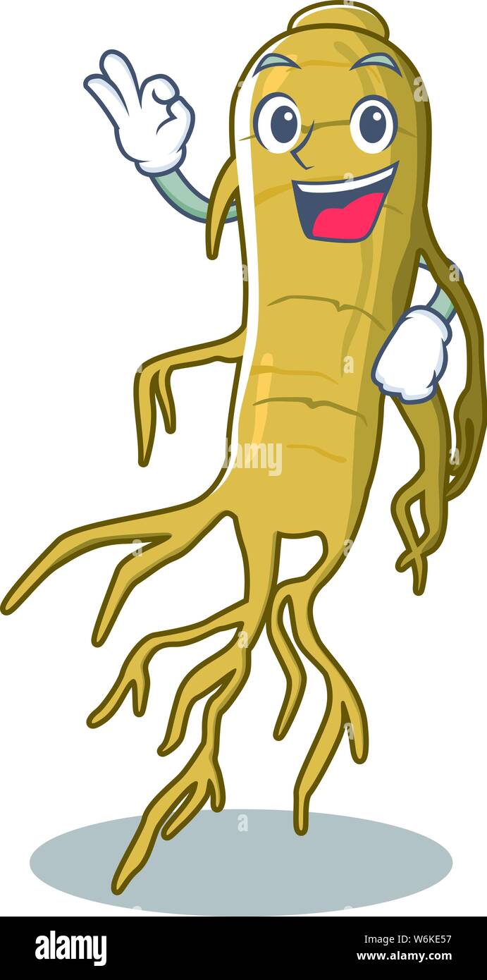 Okay ginseng plants spread on stem character Stock Vector Image & Art ...