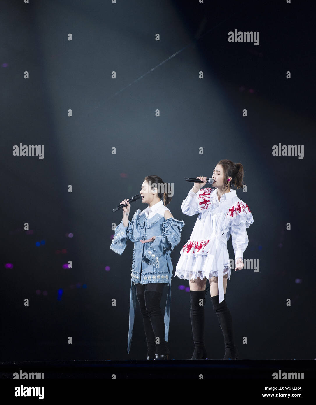 Charlene Choi and Gillian Chung of Hong Kong pop duo Twins perform ...