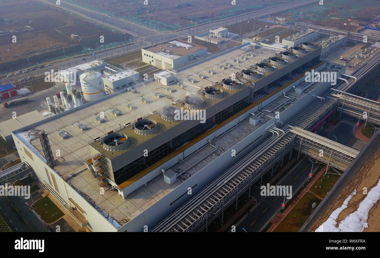Aerial view of the Xianyang High-tech Industrial Development Zone for ...