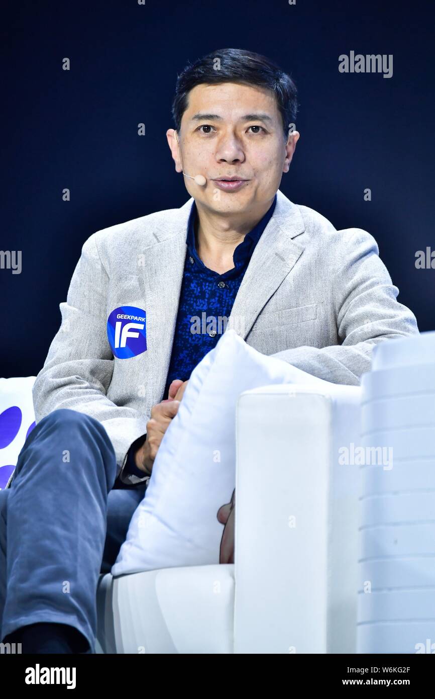 Robin Li Yanhong, Chairman and CEO of Baidu Inc., attends the 2018 ...