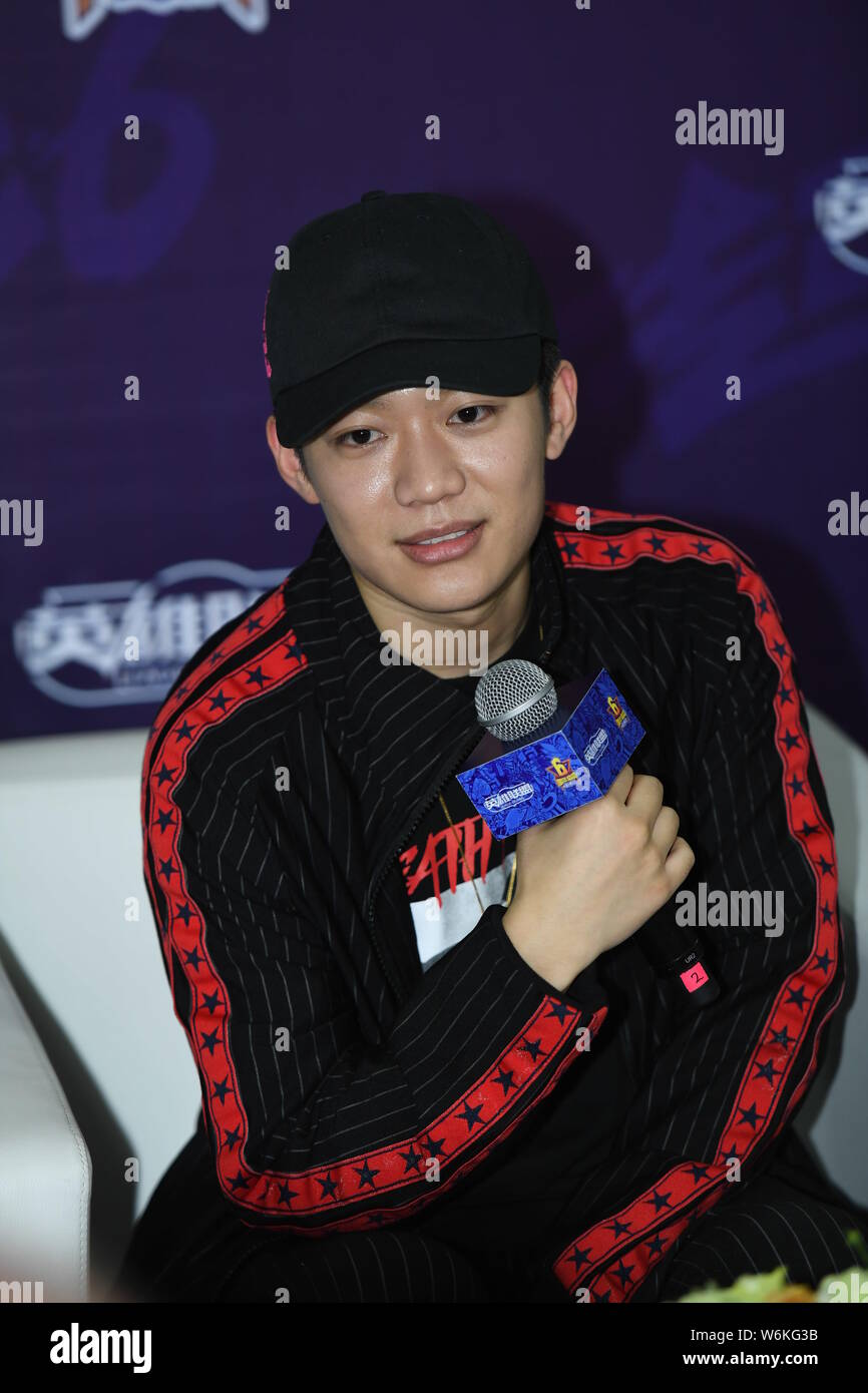 --FILE--Chinese rapper Wang Hao, better known as PG One, reacts during ...