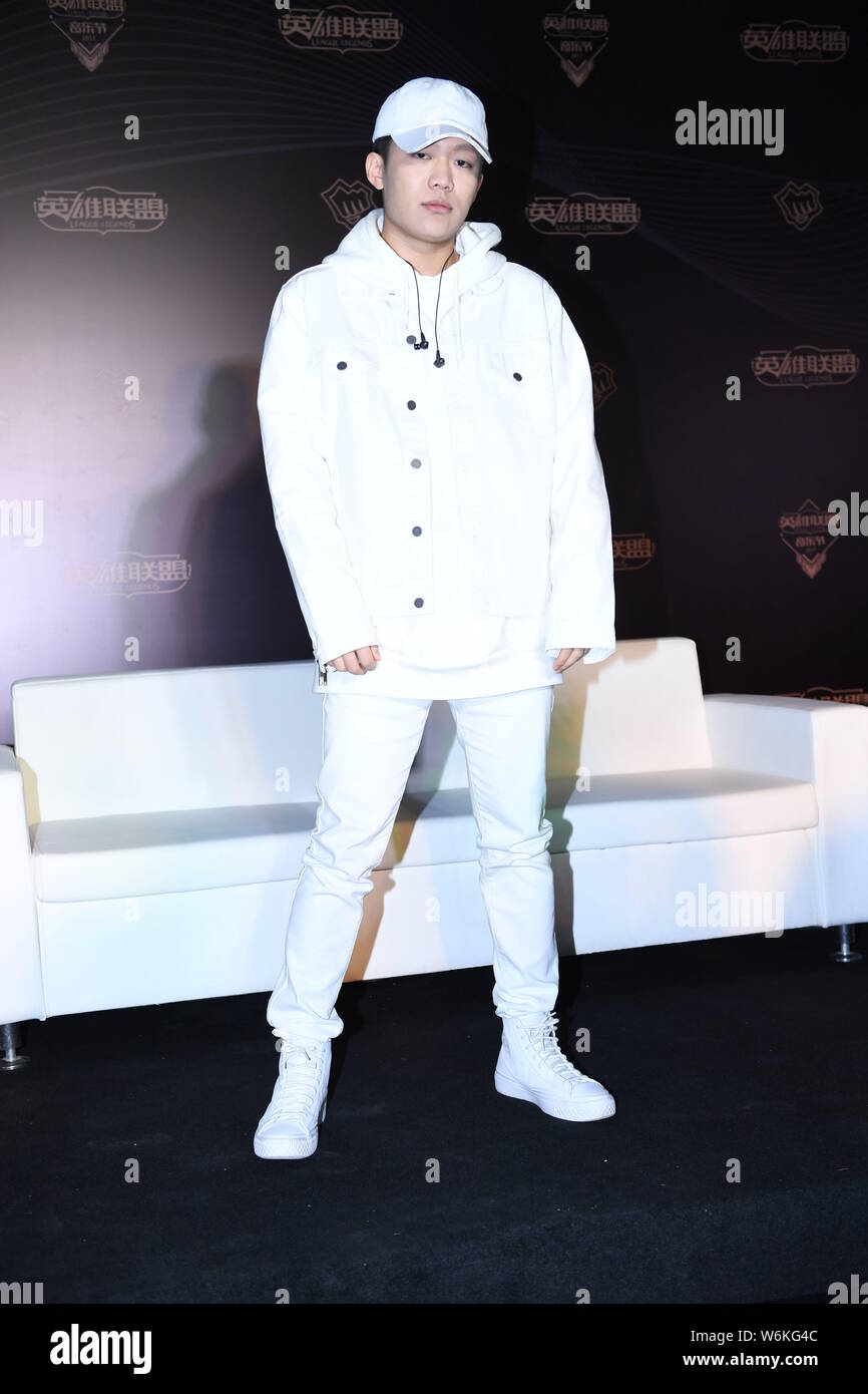 --FILE--Chinese rapper Wang Hao, better known as PG One, poses during ...