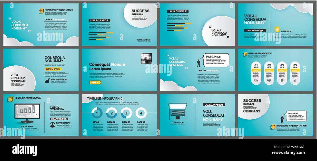 Presentation and slide layout background. Design blue sky and clouds ...