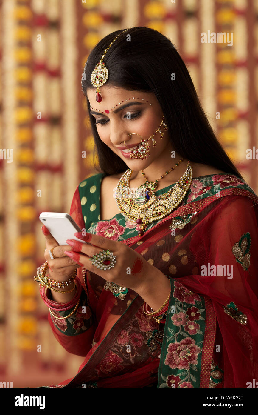 Indian beautiful girl chatting phone hi-res stock photography and ...