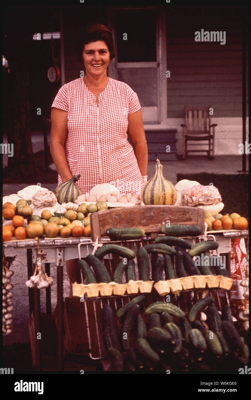 SELLING HOME-GROWN PRODUCE Stock Photo - Alamy