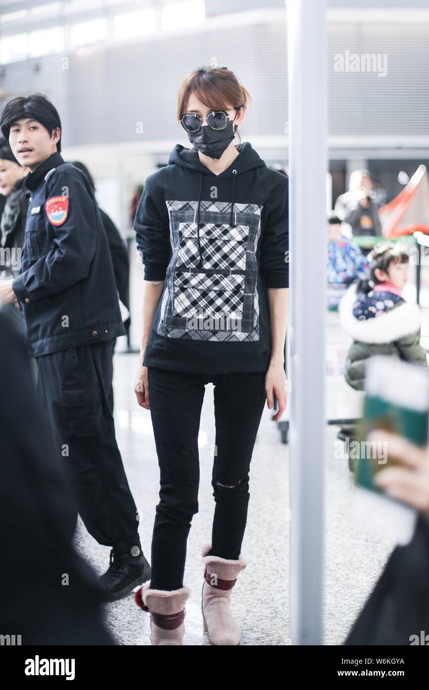 Taiwanese Model And Actress Lin Chi Ling Is Seen Wearing Sunglasses And Ripped Jeans At The