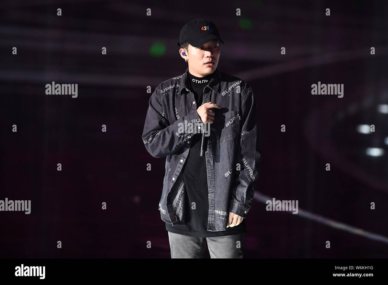 --FILE--Chinese rapper Wang Hao, better known as PG One, performs ...