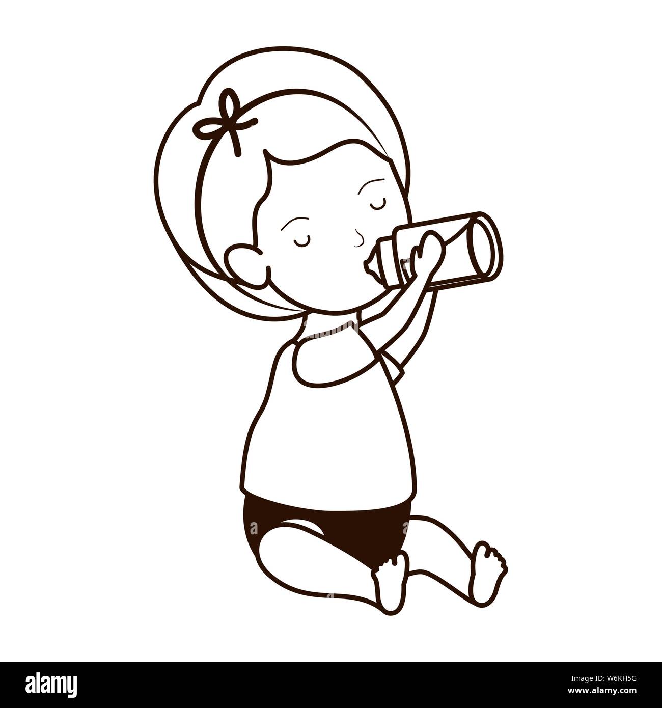 Isolated baby girl design vector illustration Stock Vector Image & Art ...