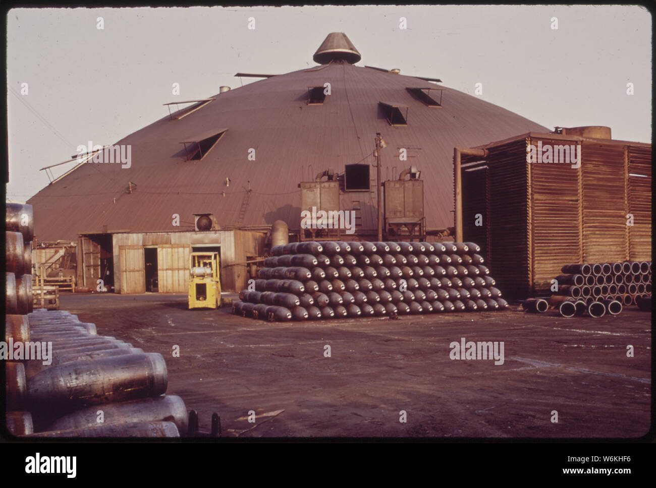 SHELL CASINGS ARE STACKED OUTSIDE DOMES. THE DOMES ARE NOTORIOUS FOR ...