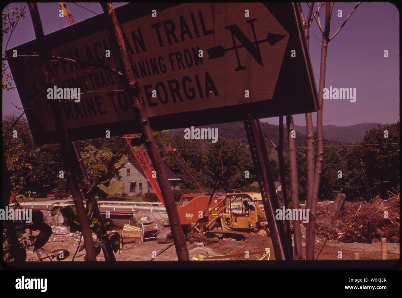 SIGN NEAR THE MAINE-NEW HAMPSHIRE BORDER AT SHELBURNE BIRCHES ON THE ...
