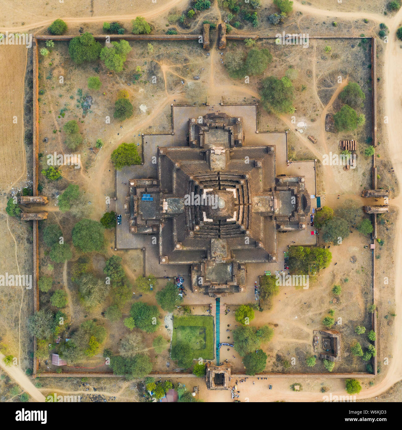 View from above, stunning aerial view of the beautiful Dhammayangyi ...