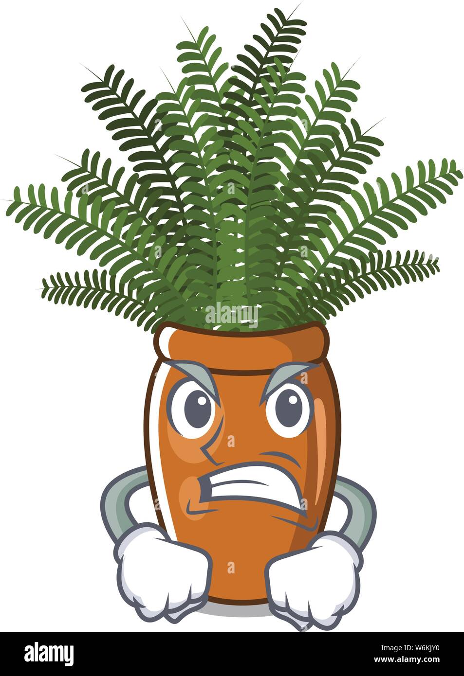 Angry boston fern with the cartoon shape Stock Vector Image & Art - Alamy