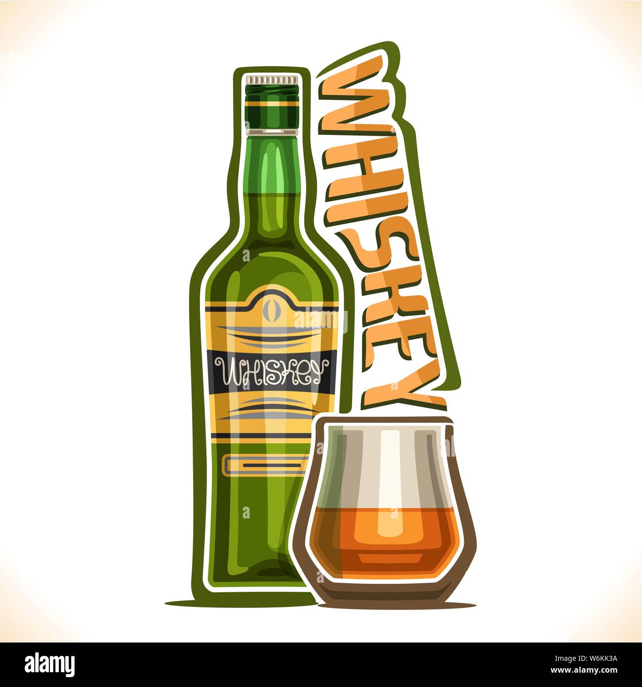 Bottles Of Alcohol Distilled Beverage Stock Vector Alcohol Drink