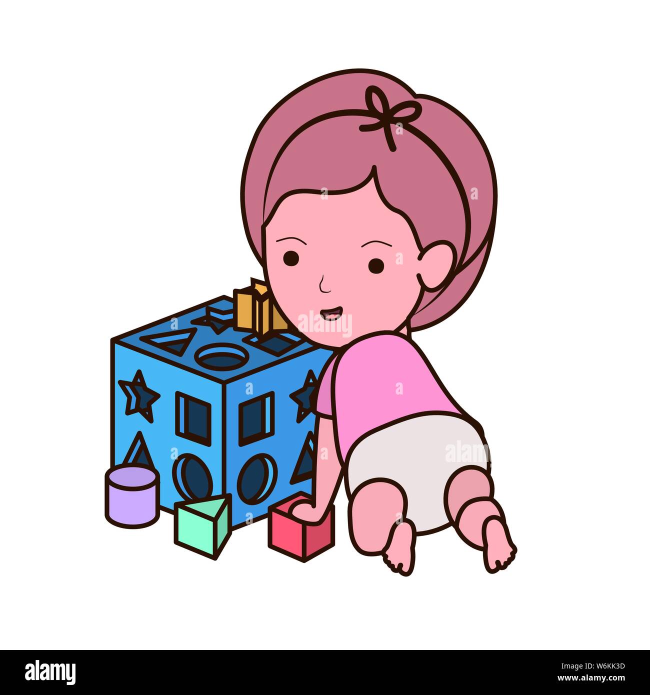 Isolated baby girl design vector illustration Stock Vector Image & Art ...