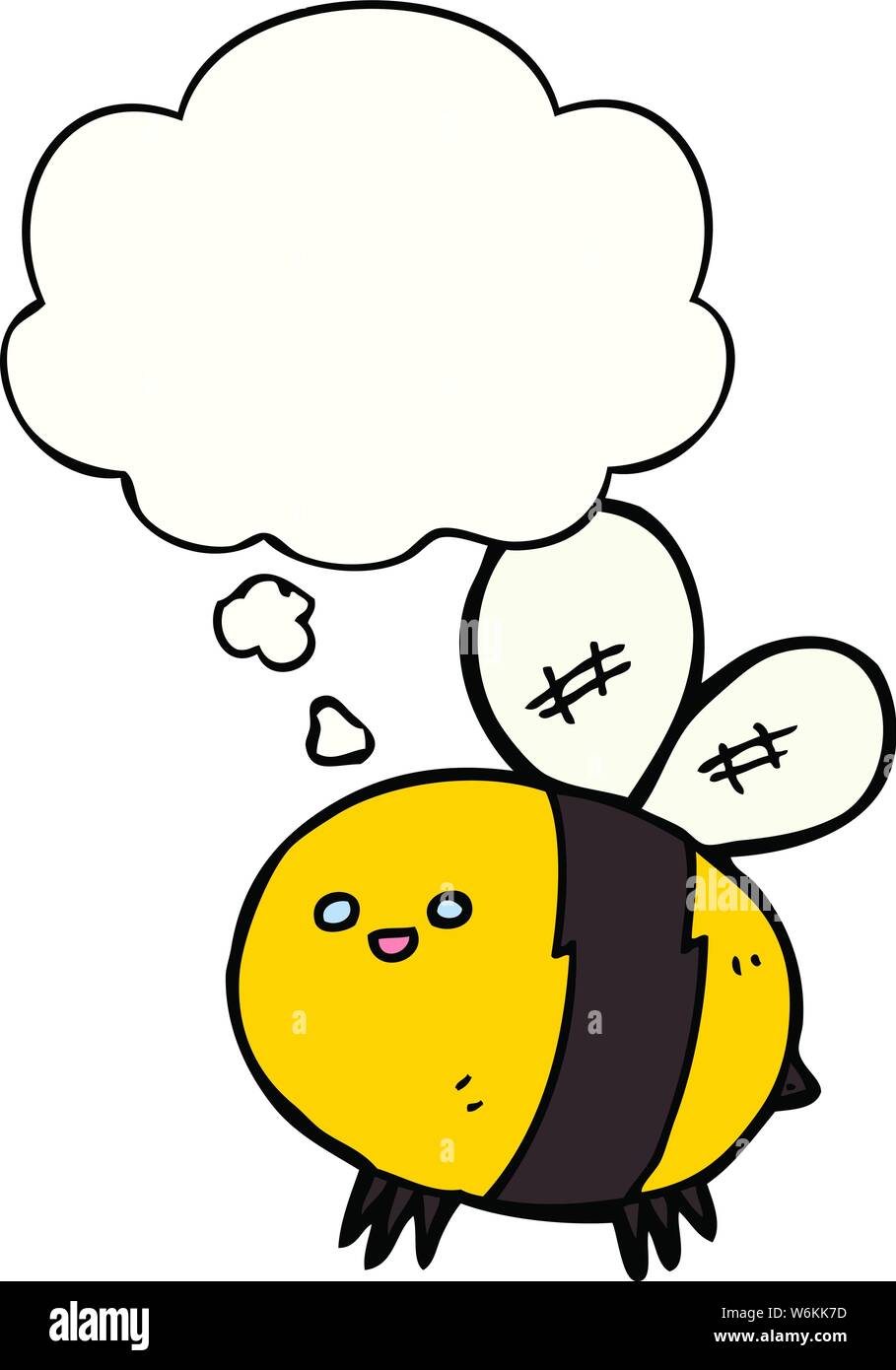cartoon bee with thought bubble Stock Vector Image & Art - Alamy