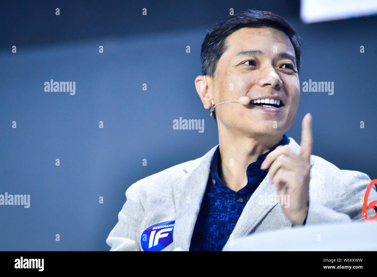 Robin Li Yanhong, Chairman and CEO of Baidu Inc., attends the 2018 ...