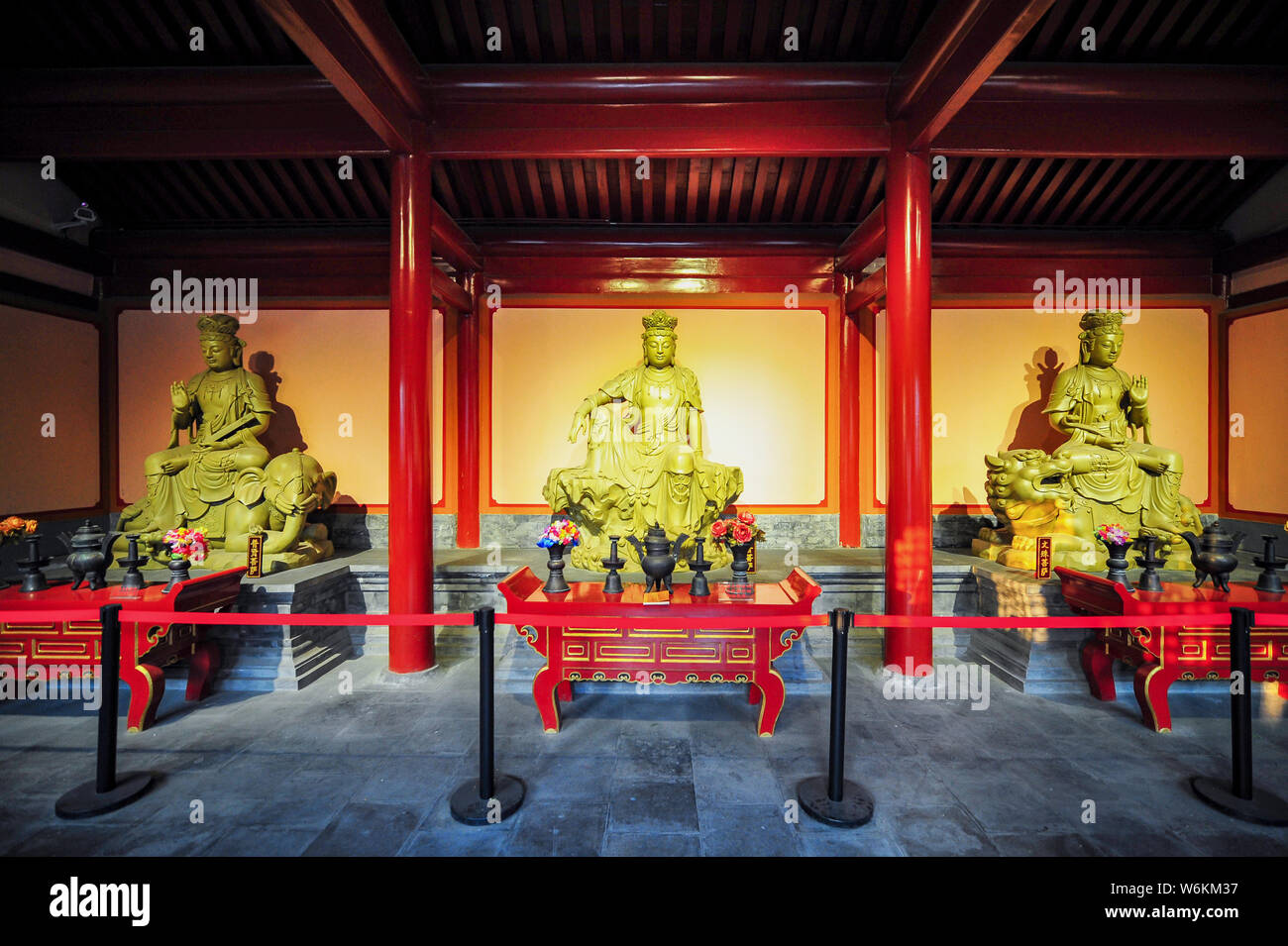 Interior view of the Cibei Nunnery in Beijing, China, 18 January 2018 ...