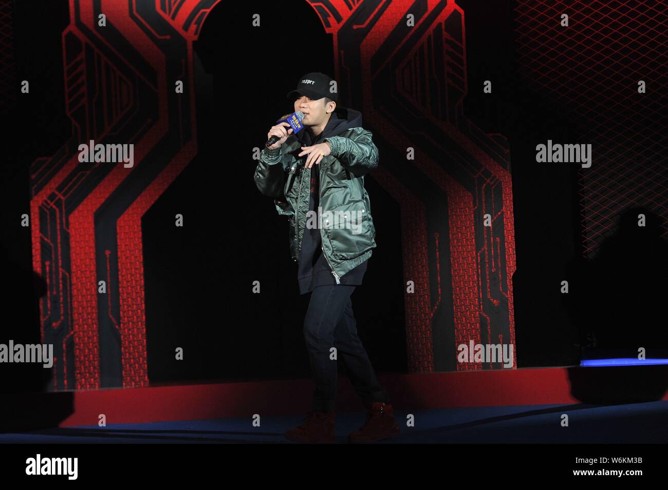 --FILE--Chinese rapper Wang Hao, better known as PG One, performs at a ...
