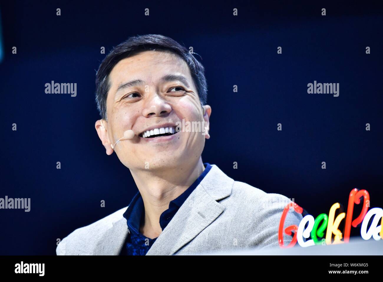Robin Li Yanhong, Chairman and CEO of Baidu Inc., attends the 2018 ...