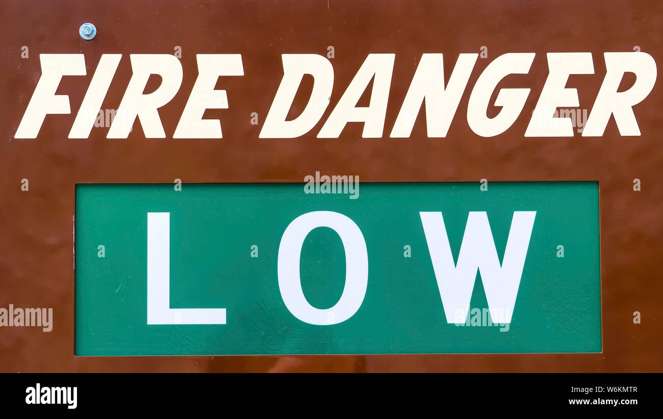 Fire danger rating sign hi-res stock photography and images - Alamy