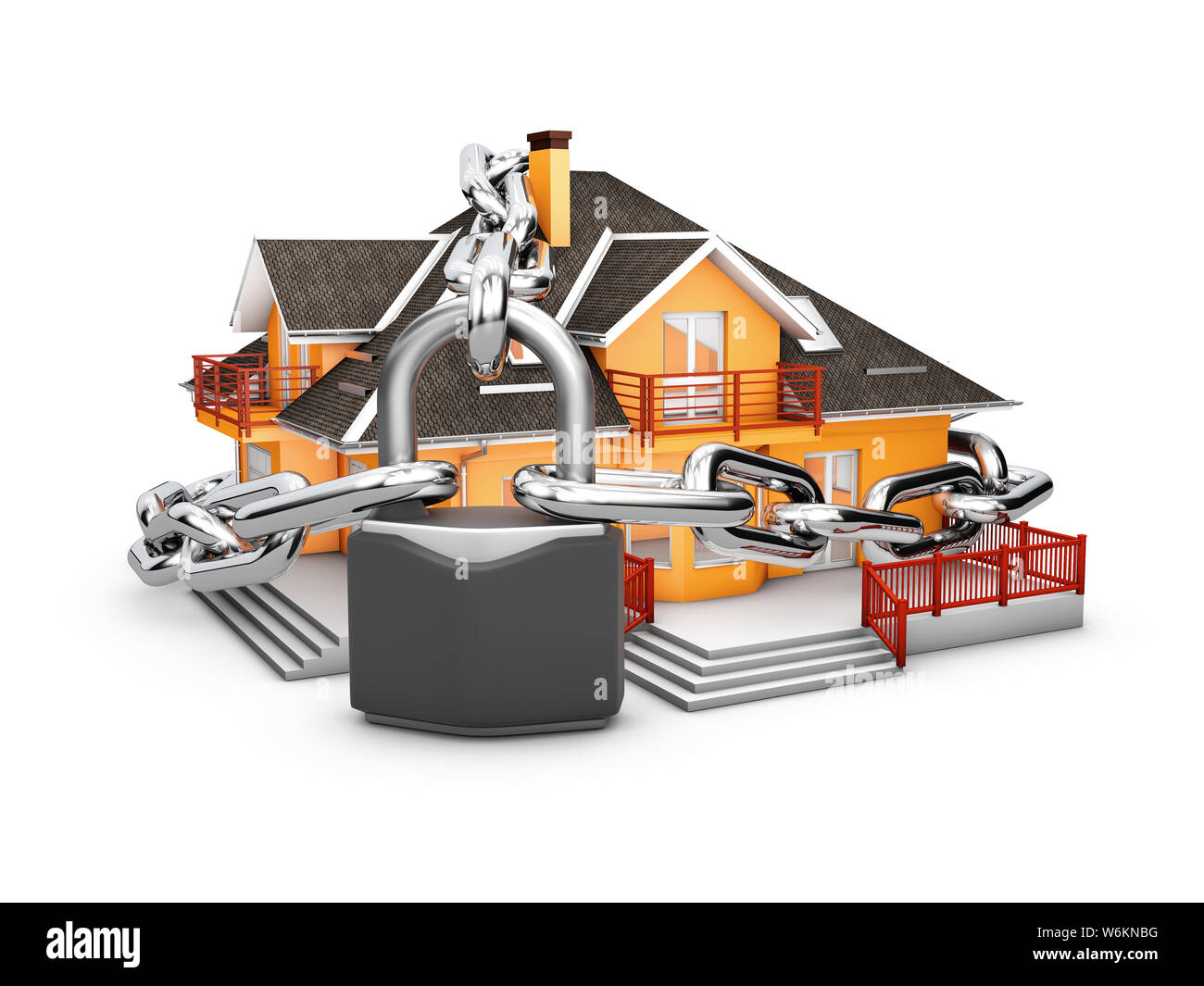 3d Illustration of House, Security, Security System concept Stock Photo ...