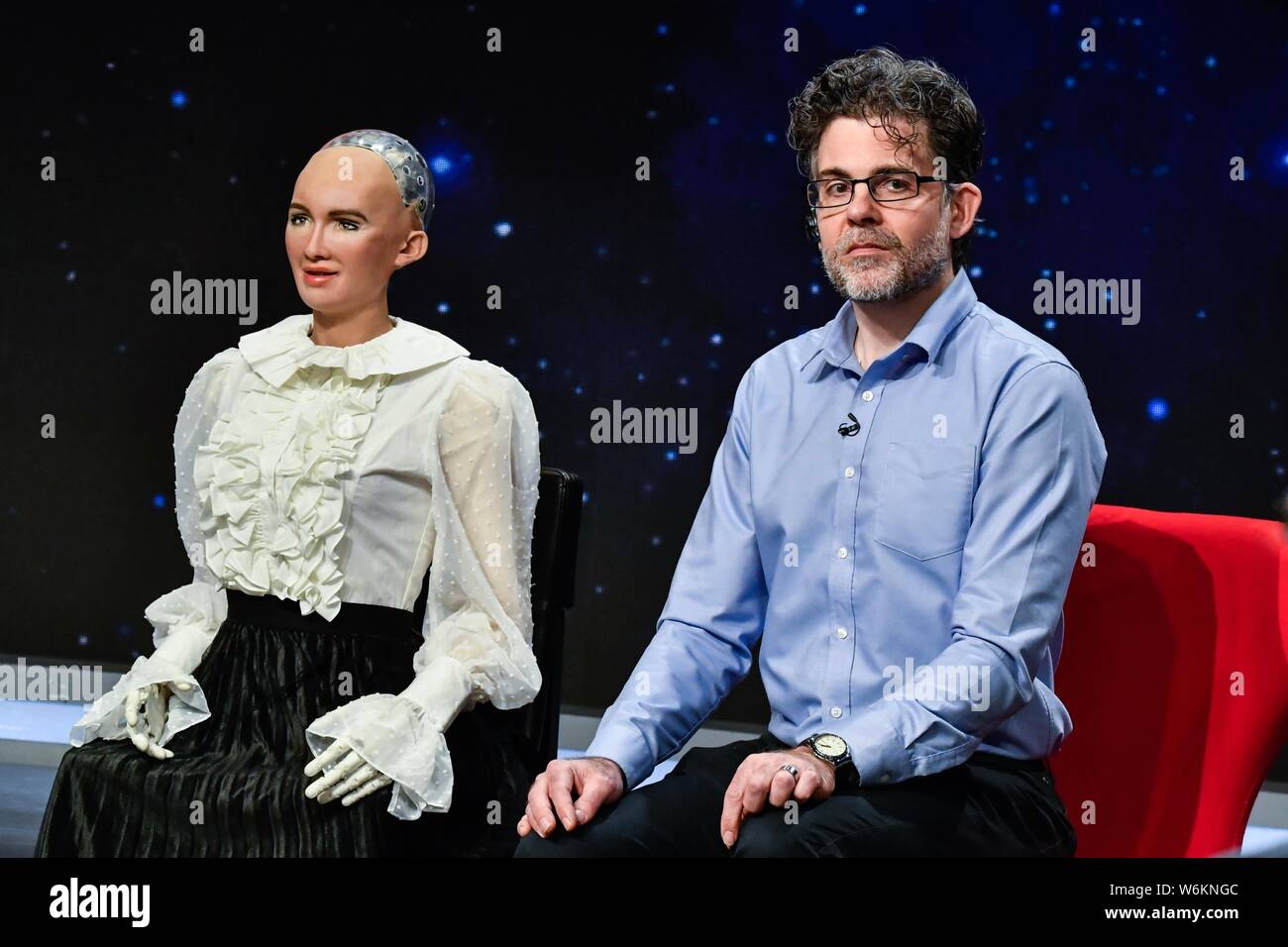 American roboticist David Franklin Hanson Jr., founder and Chief ...