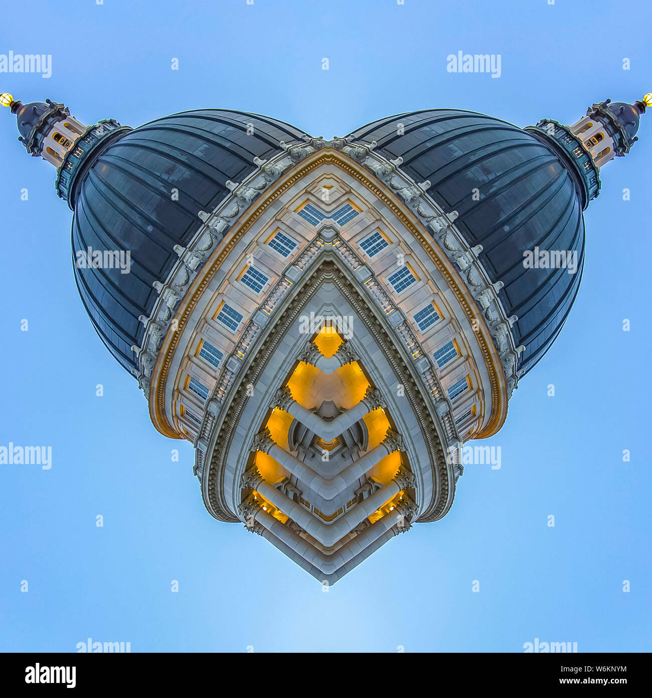 Square frame Shape made with the dome of the capital building Stock ...
