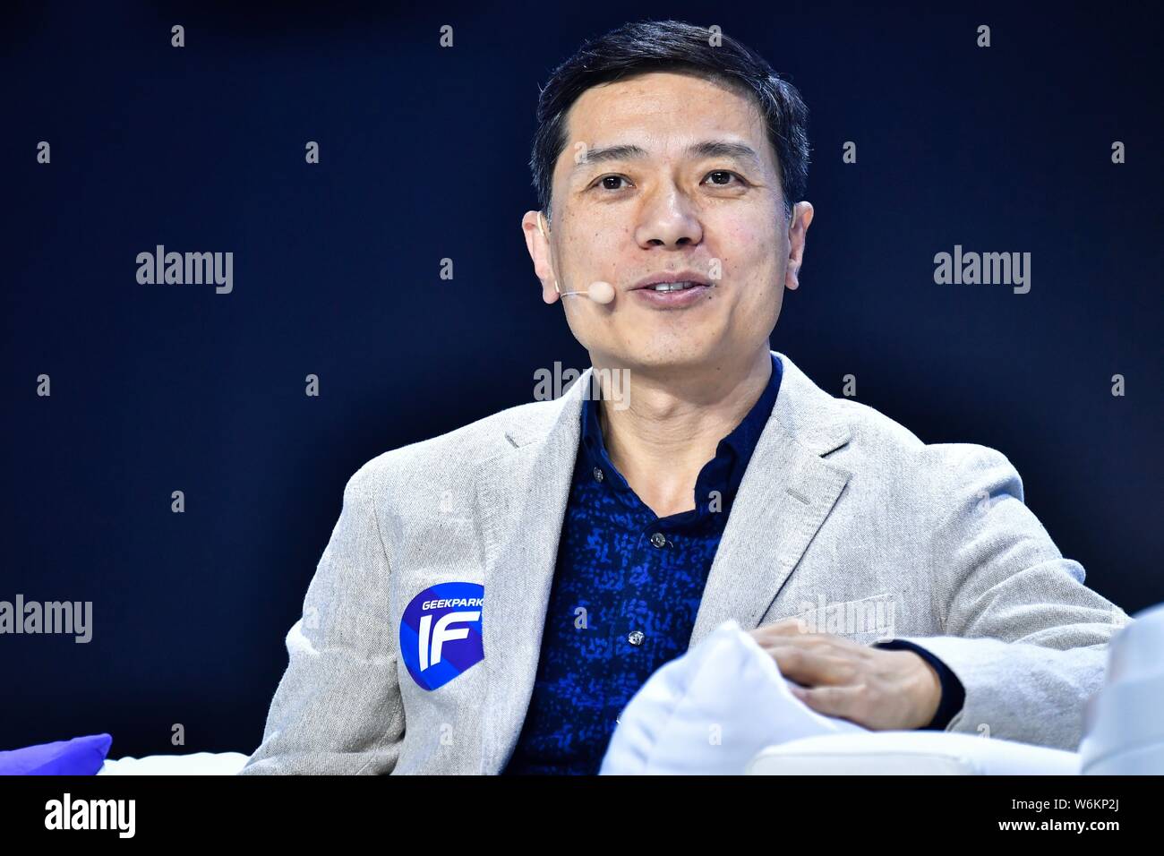 Robin Li Yanhong, Chairman and CEO of Baidu Inc., attends the 2018 ...