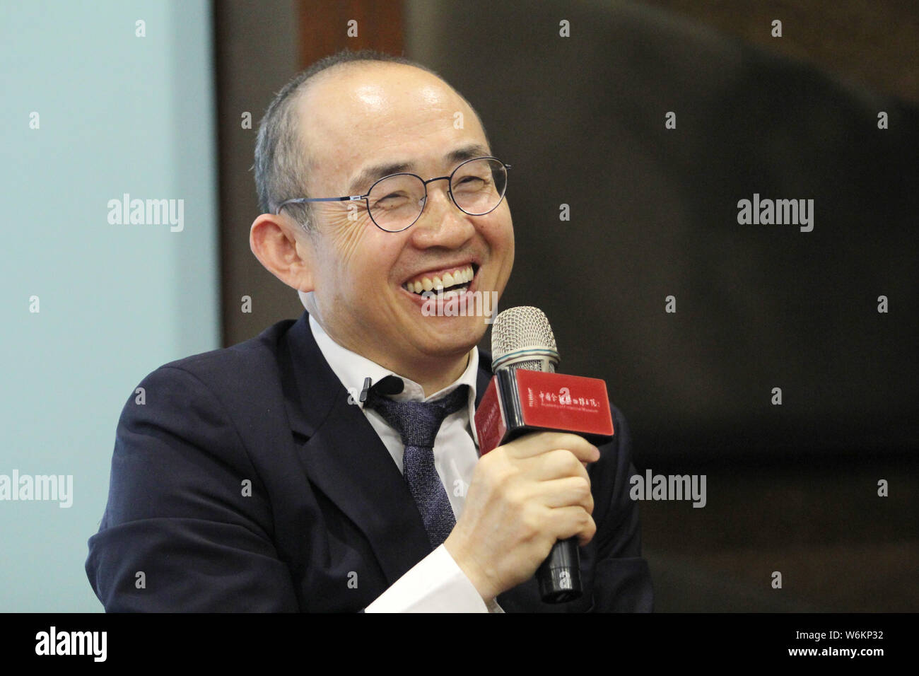 Pan Shiyi, co-founder, Chairman and co-CEO of SOHO China, attends a reading event at Chinese ...