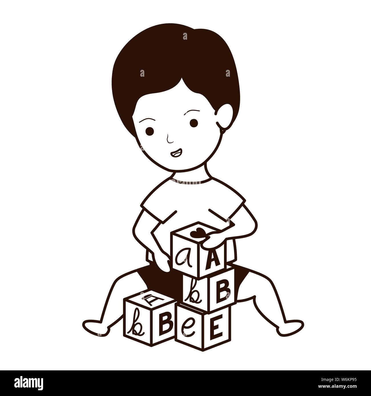 Isolated baby boy design vector illustration Stock Vector Image & Art ...