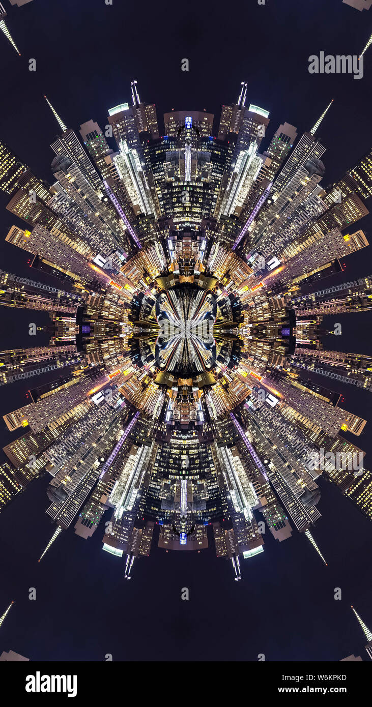 Vertical frame Radial shape made from San Francisco night Stock Photo ...