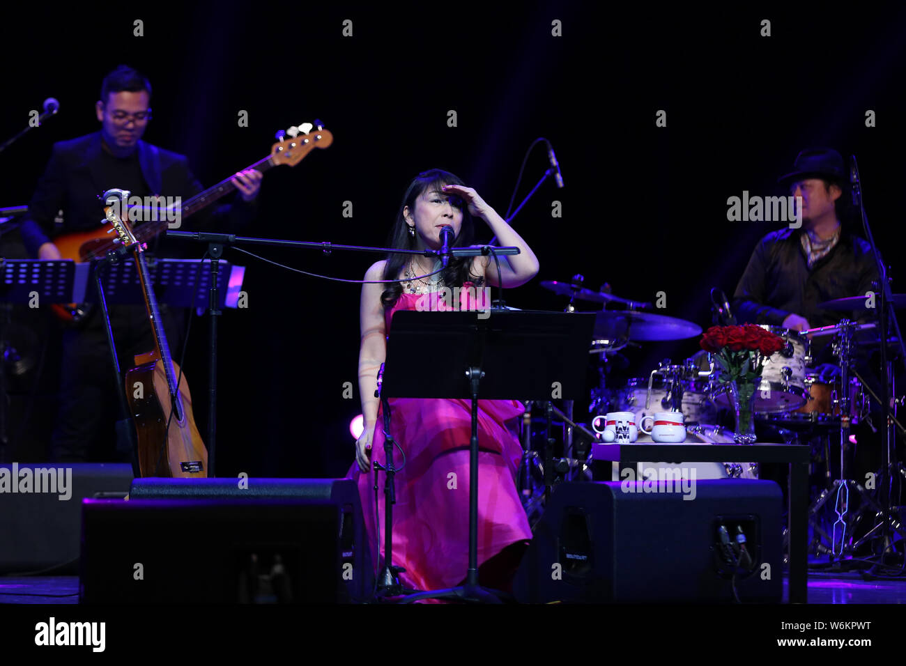 Japanese-Brazilian bossa nova singer Lisa Ono performs during her ...