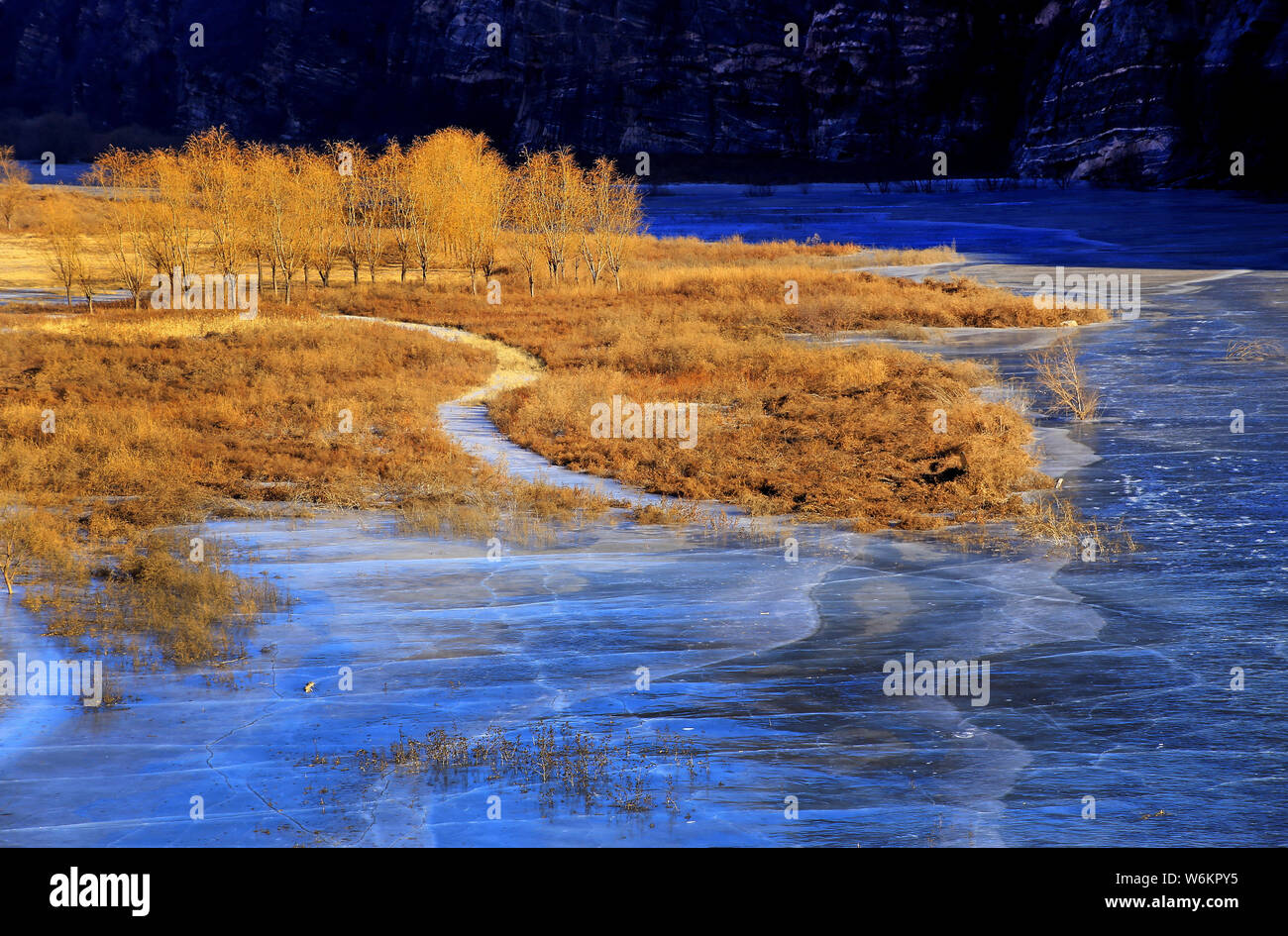 Scenery of the Black Dragon Pool, also called Hei Long Tan in Chinese ...