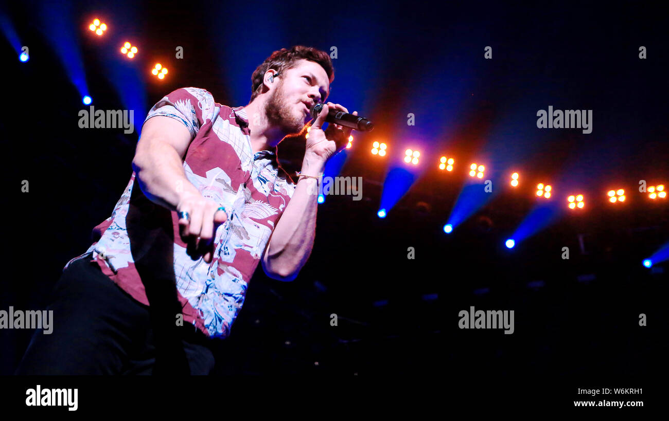 American singer-songwriter Daniel Coulter Reynolds (Dan Reynolds), the ...