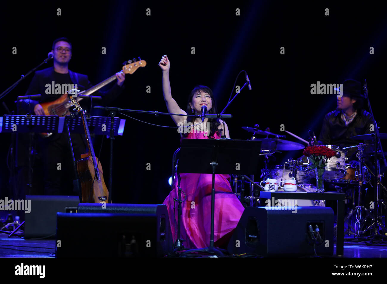 Japanese-Brazilian bossa nova singer Lisa Ono performs during her ...