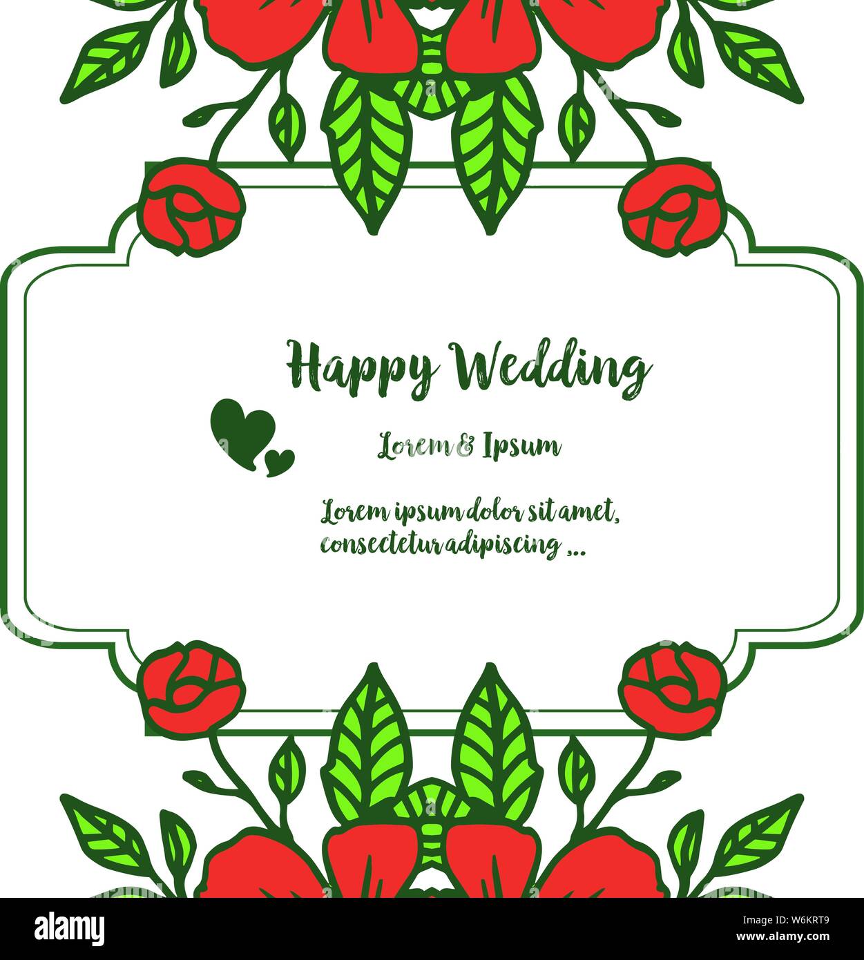 Blossom flower frame, for wallpaper of card happy wedding. Vector ...
