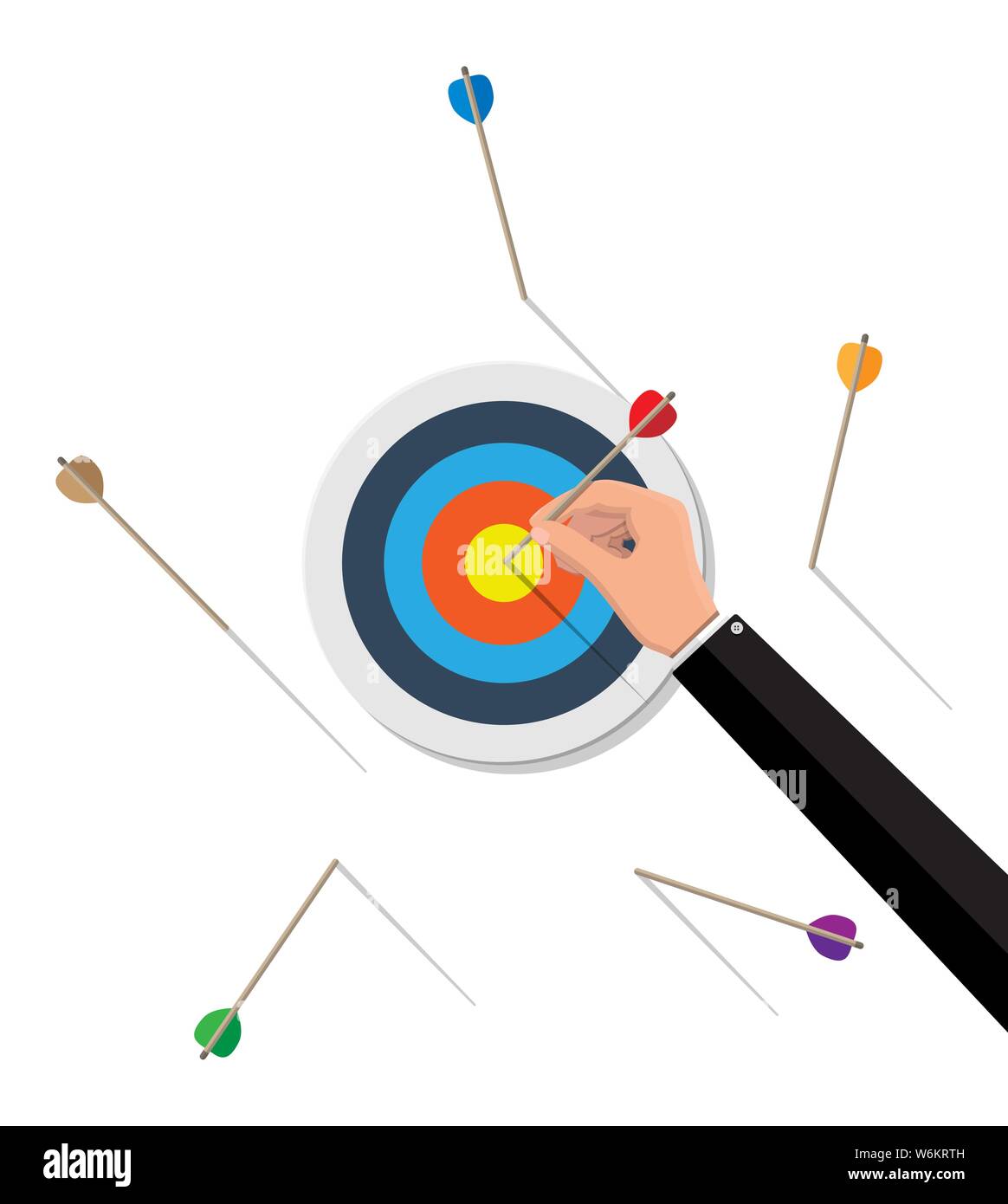 Target with arrow in center. Goal setting. Smart goal. Business target ...
